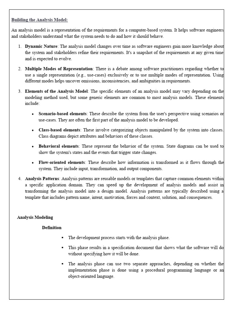 Building The Analysis Mode1 - 1 | PDF | Conceptual Model | System