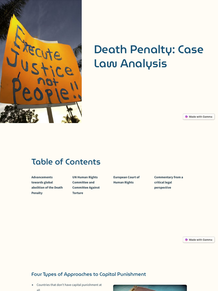 Death Penalty Case Law Analysis | PDF | Capital Punishment | Pardon