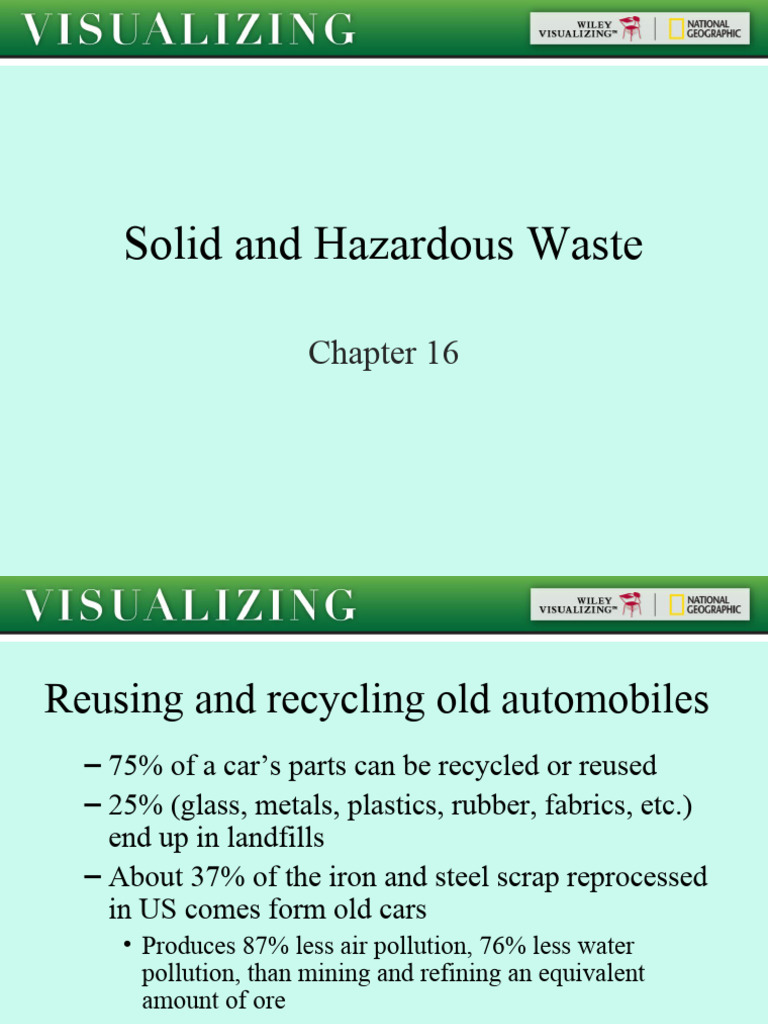 ENV1 Chapter 16 Solid and Hazardous Waste | PDF | Waste | Municipal Solid Waste