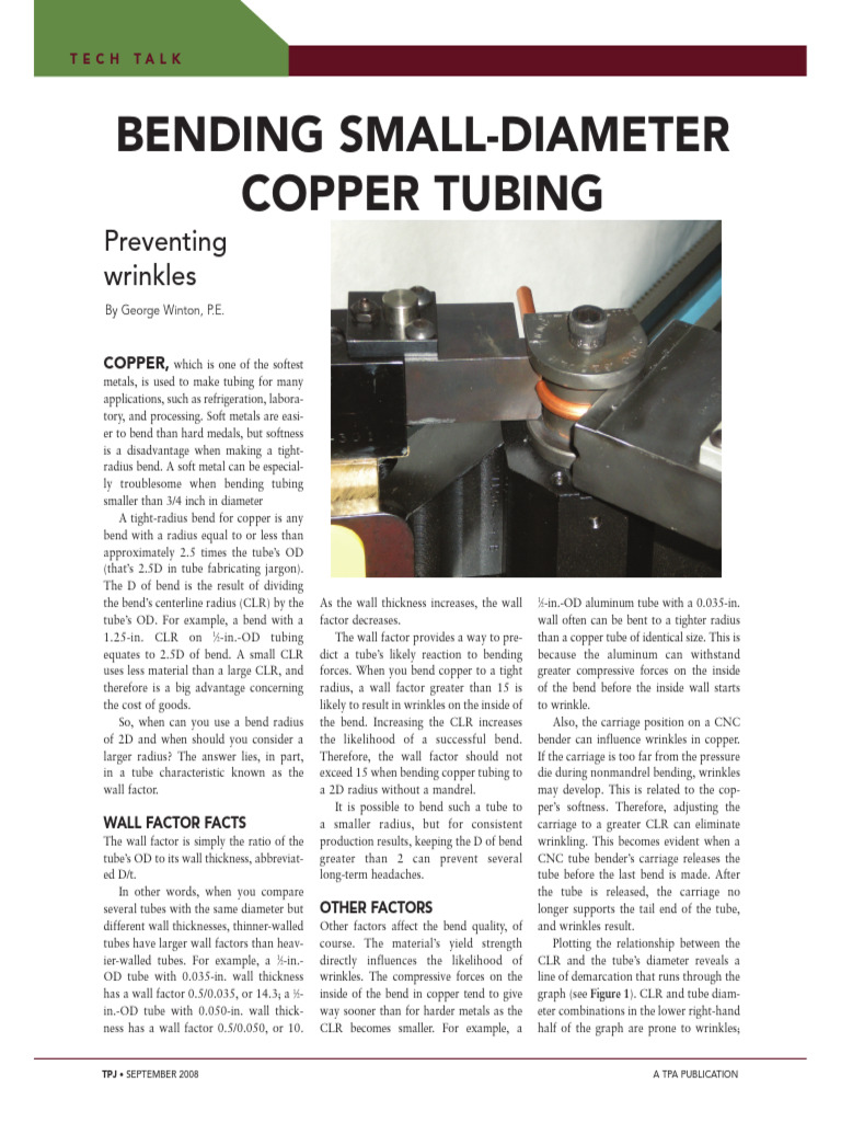 Copper Tube Bending Datasheet 71 | Download Free PDF | Pipe (Fluid Conveyance) | Industrial ...