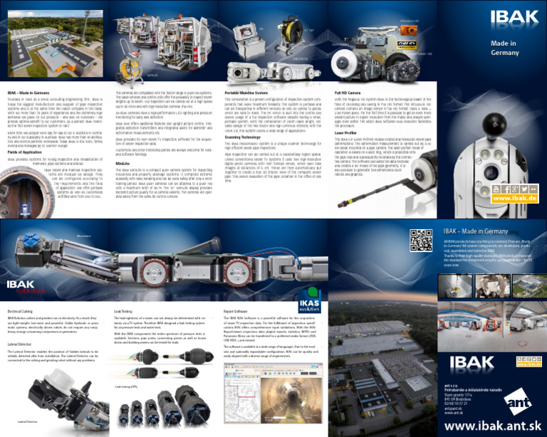 Ibak Potrubne Inspekcne Kamery Letak SKK | PDF | Camera | Image Resolution