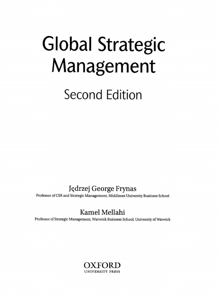 Global Strategic Management | PDF | Internationalization | Strategic ...