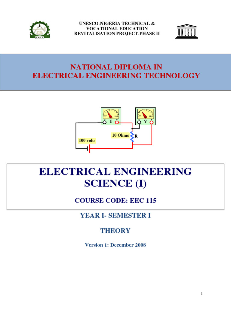 EEC 115 Theory - Electrical Engineering Science 1 | Download Free PDF ...