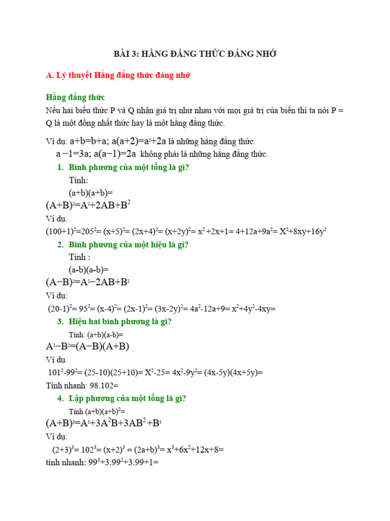 Bài 3 4 Chương 1 L P 8 | PDF