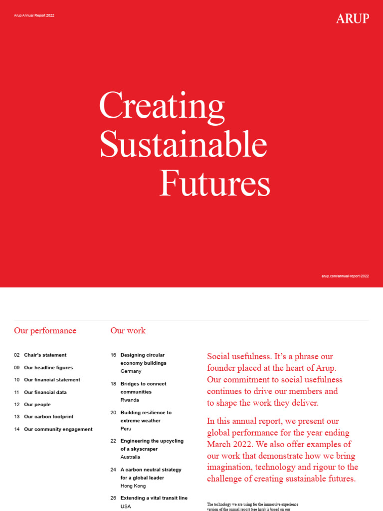 Arup Annual Report 2022v2 | PDF | Climate Change Mitigation ...