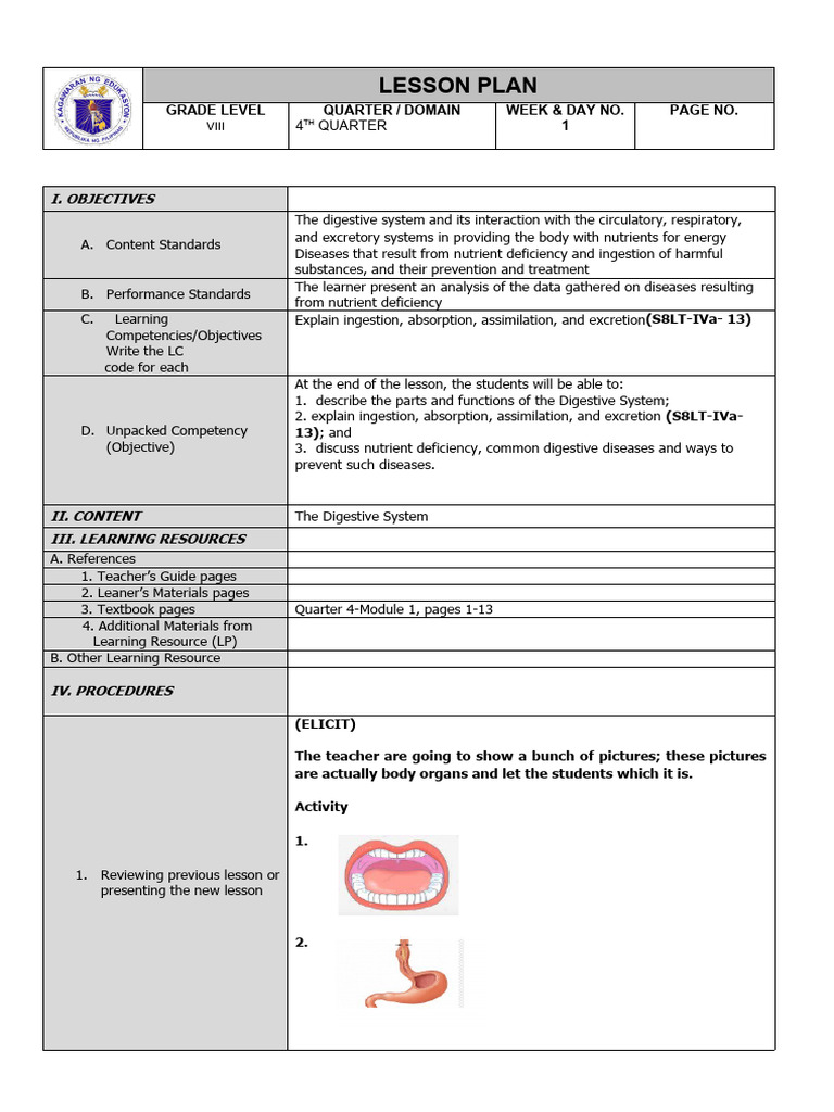 LP-FORMAT (2) | PDF | Human Digestive System | Digestion
