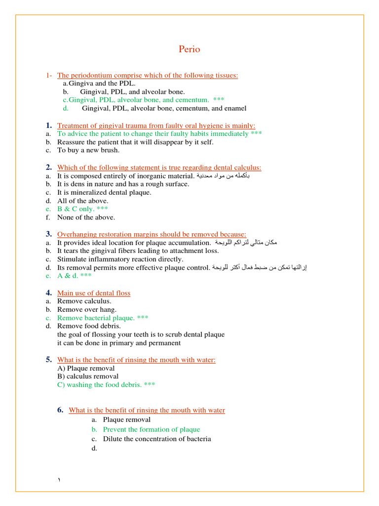 Perio | PDF | Periodontology | Mouth