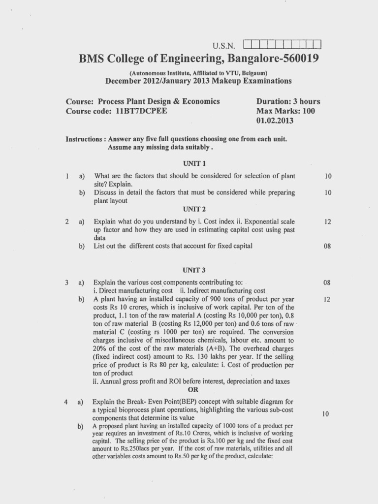 BMS College of Engineering, Bangalore-560019: I I I I I I I Iii I | PDF ...