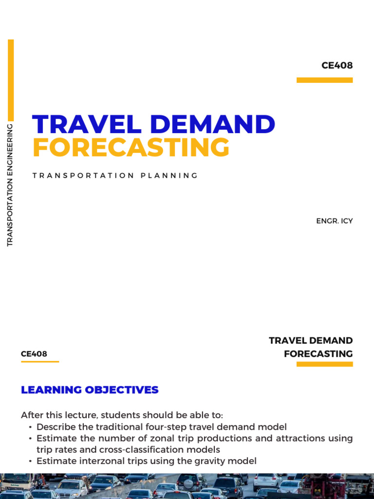 Travel Demand Forecasting Trip+generation and Trip Distribution | PDF ...