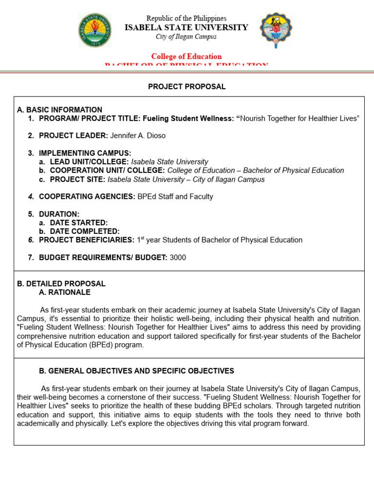 Project-Proposal Example | PDF | Evaluation | Food Security