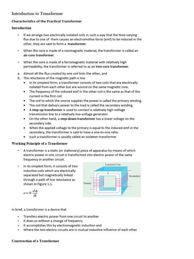 Understanding Transformer Basics and Types | PDF | Transformer | Inductor