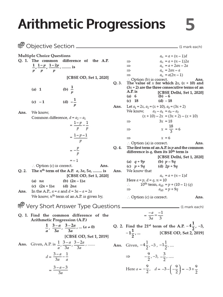 Arithmetic Progressions PLK Notes | PDF | Discrete Mathematics ...