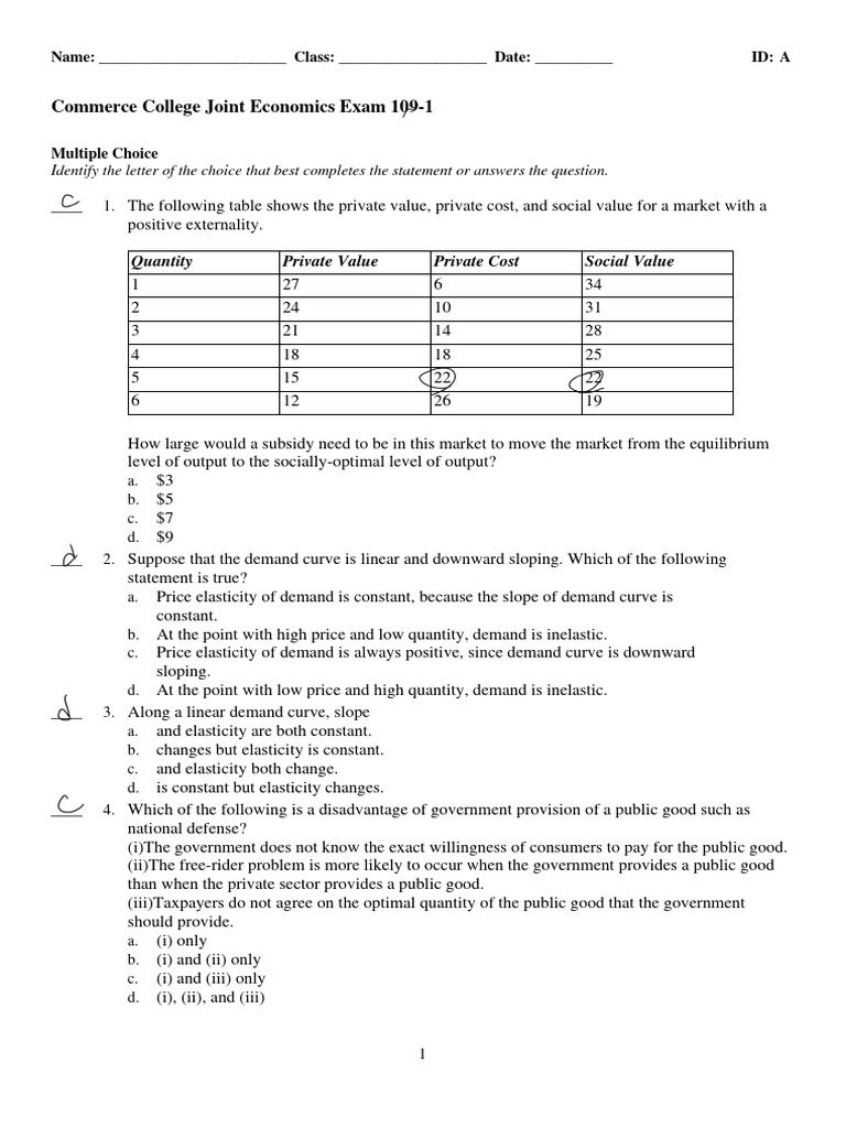 Joint Final Exam Fall 2020 | PDF | Monopoly | Marginal Cost