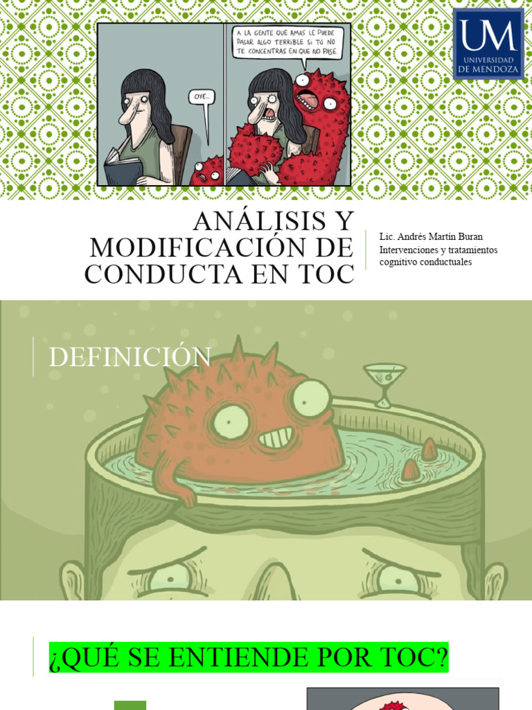 Análisis y Modificación de Conducta en TOC | PDF | Desorden obsesivo compulsivo | Terapia de ...