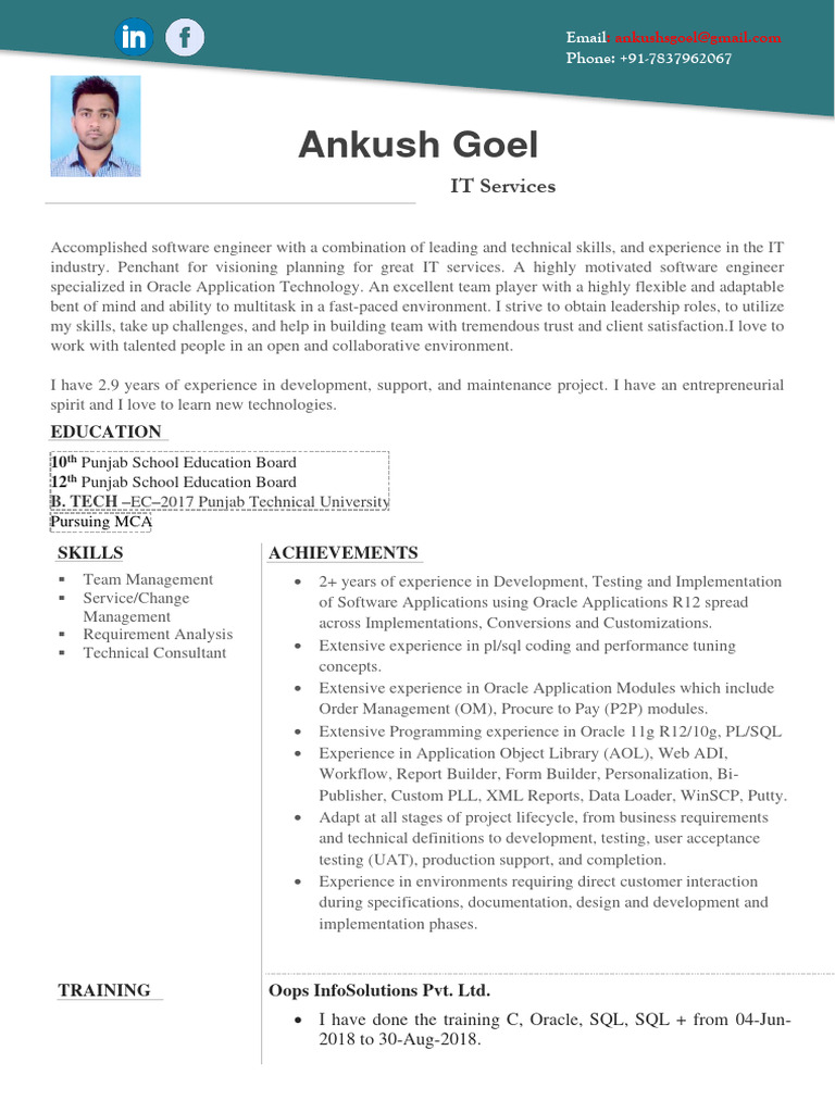 Ankush Dotgoel Dot 79219@gmail Dotcom | PDF | Oracle Corporation ...