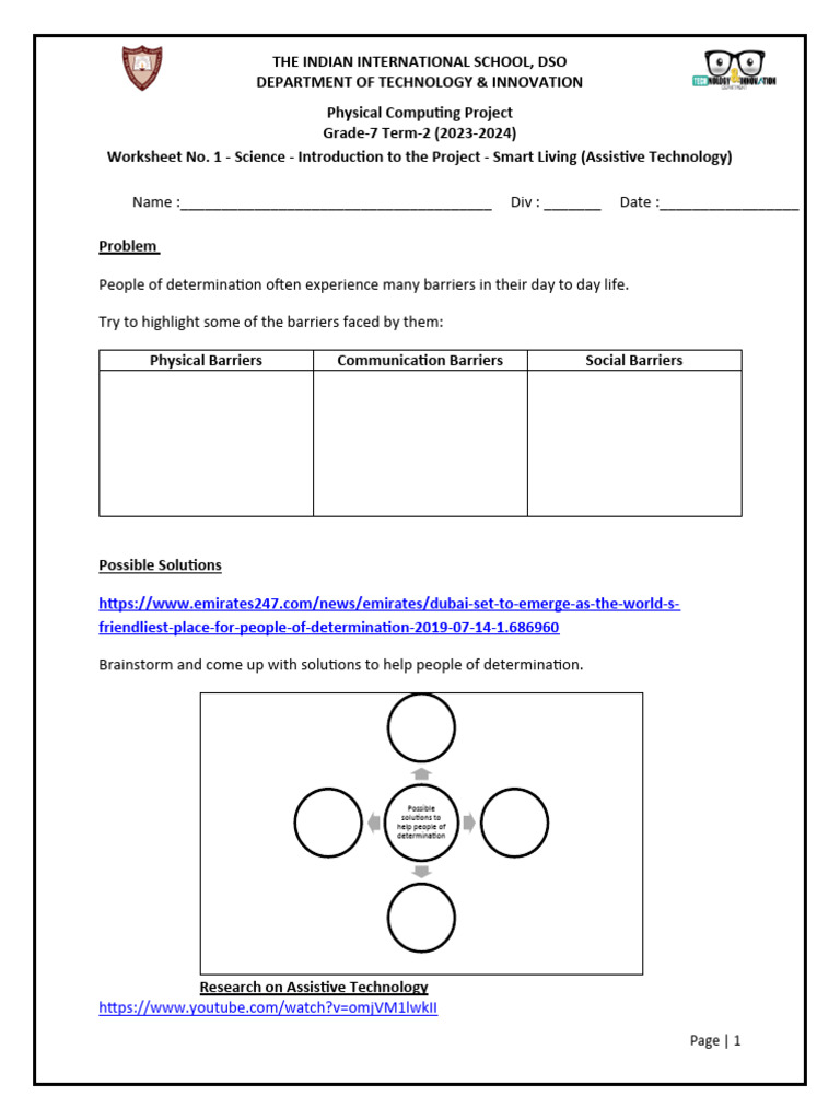 Grade-7 Science-Physical computing worksheet | PDF | Innovation | Human ...