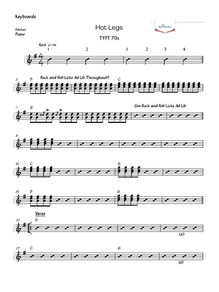 PB-70s-Hot Legs | PDF | Song Structure | Songs
