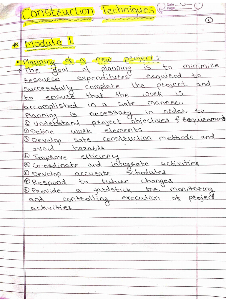 Construction Techniques Module 1,2&3 | PDF