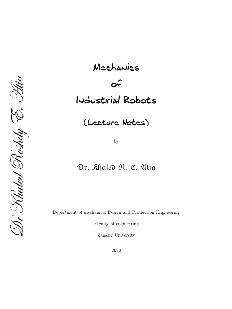 Robotics 1 MEC306-11875 | PDF | Electric Motor | Actuator