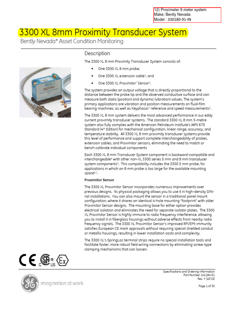 Proximity Transducer System Guide | PDF | Electrical Connector ...