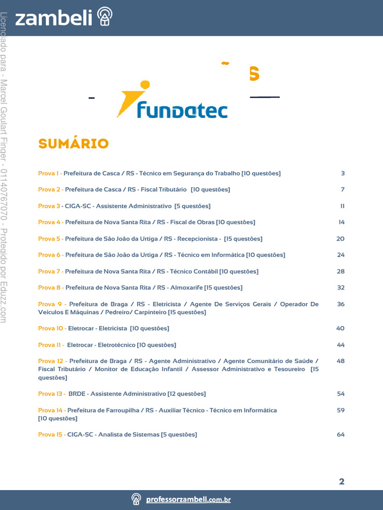 Apostila Fundatec 2023 LLLLLLLL | PDF | Assunto (gramática) | Quociente de inteligência