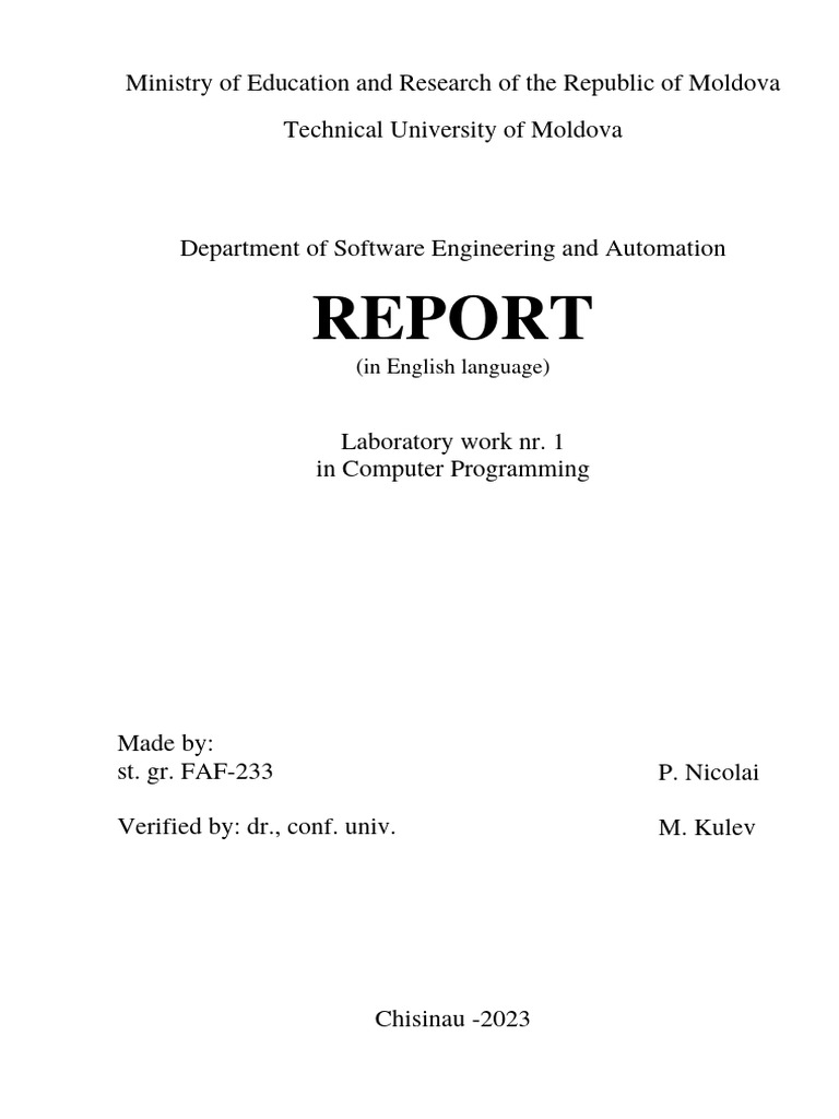 FAF 233 Petcov Nicolai 10 | PDF | Parameter (Computer Programming) | C ...