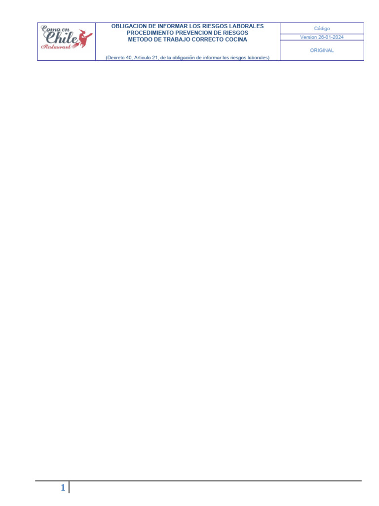 Cartilla de Seguridad Cocina | PDF | Cocina | Guante