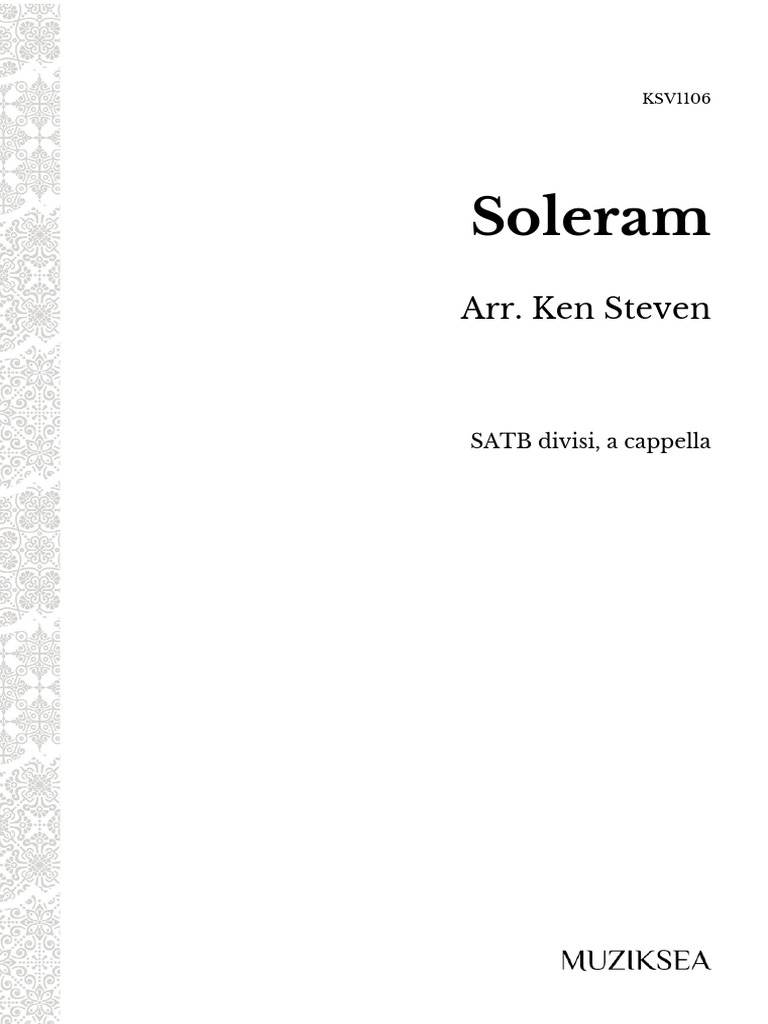 Ken Steven Soleram (Satb) - Perusal | PDF