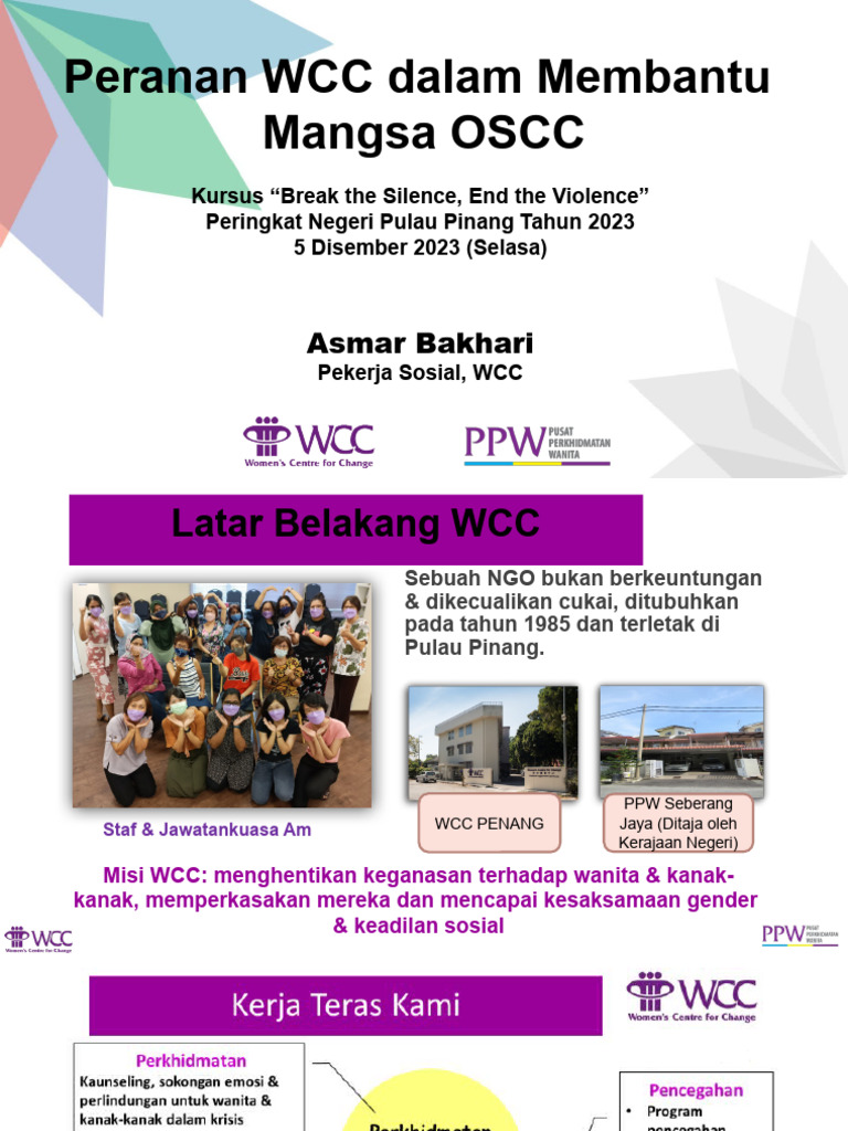 Peranan WCC Dalam Membantu Mangsa Oscc | PDF