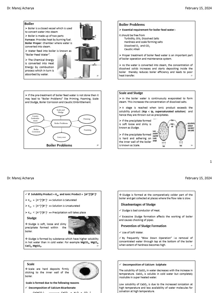 Module 1 Types Of Impurities In Water Part 02 Pdf Boiler