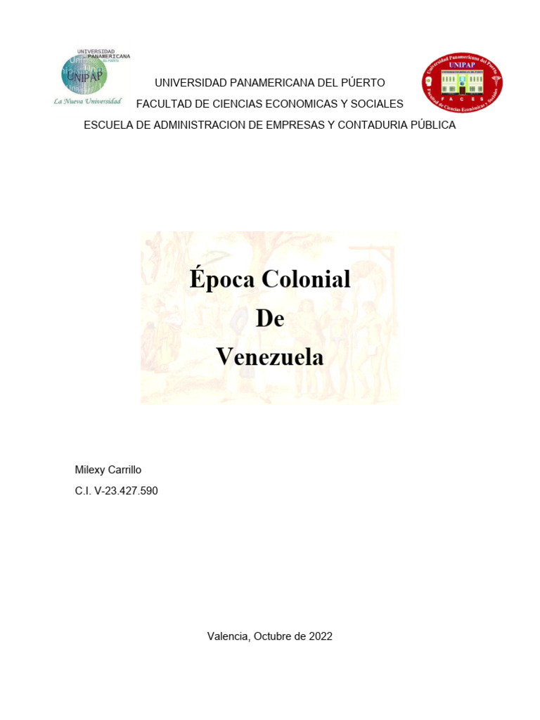 Venezuela Colonial | PDF | Historia