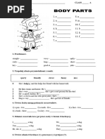 Test Diagnostyczny Z Języka Angielskiego - 4 Klasa | PDF