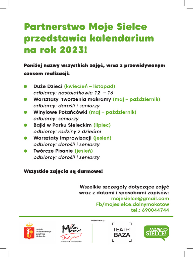 Moje Sielce Kalendarium 2023 | PDF
