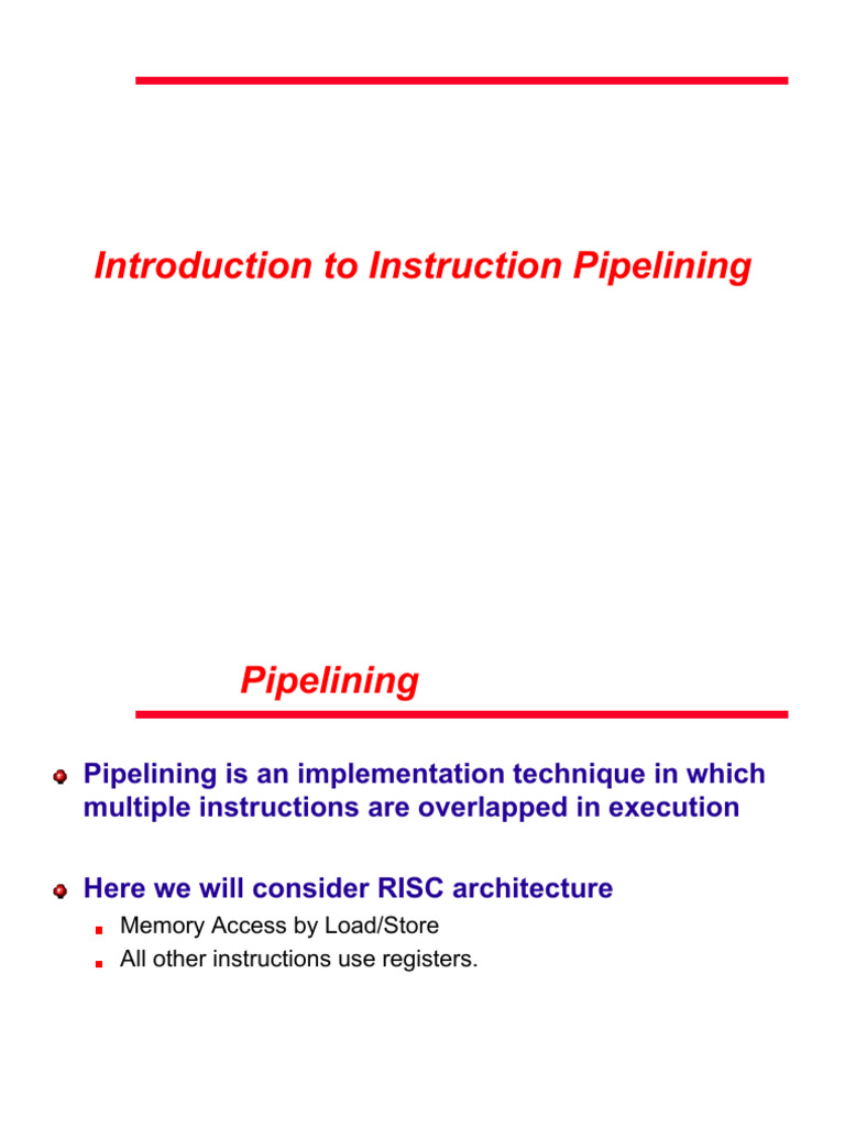 Pipeline | PDF | Central Processing Unit | Computer Hardware