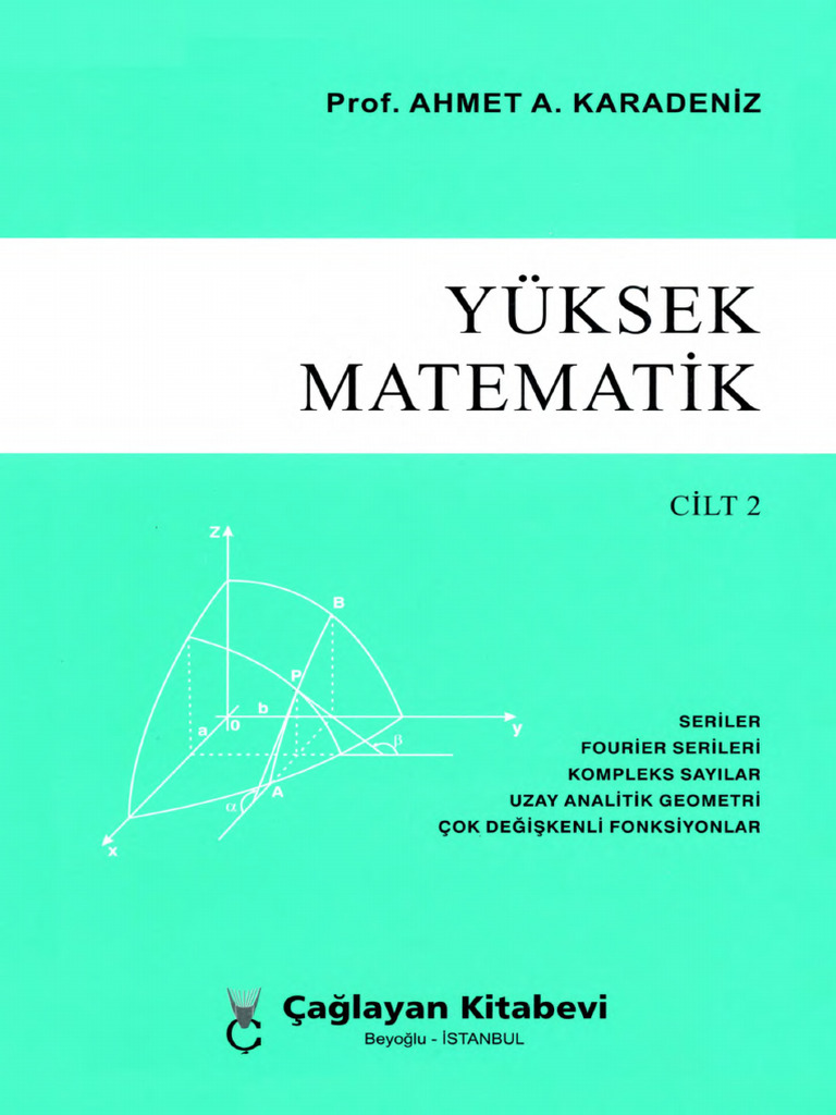 Ahmet Karadeniz - Yüksek Matematik - Cilt 2 | PDF