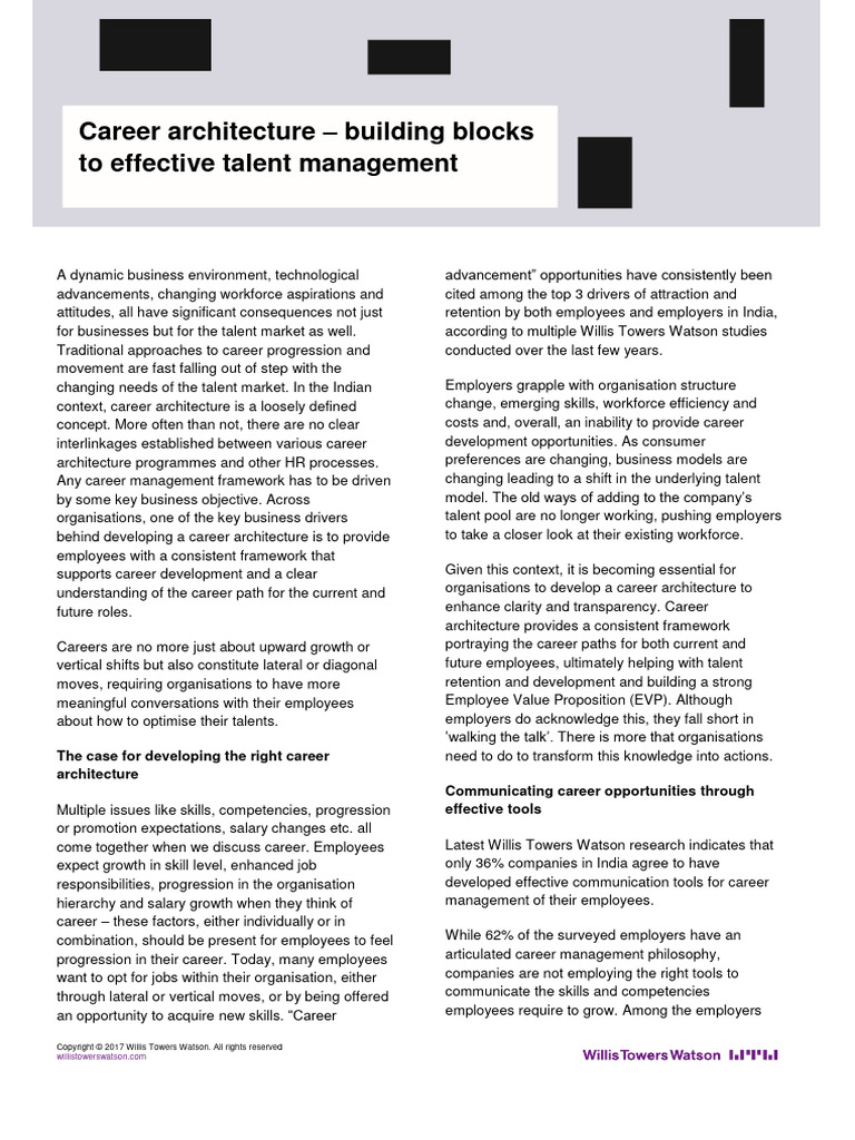 Career Architecture | Download Free PDF | Employment | Employee Retention