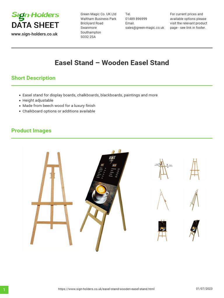 Wooden Easel for Creative Displays | PDF