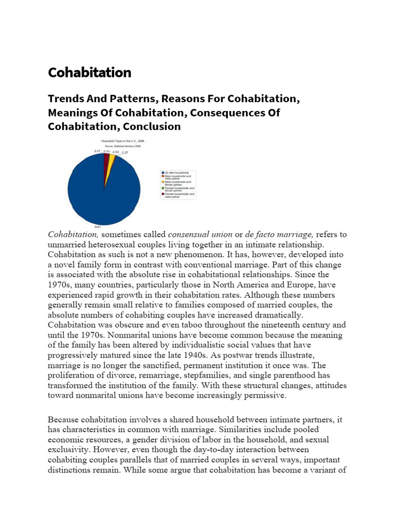 Cohabitation | PDF | Cohabitation | Marriage