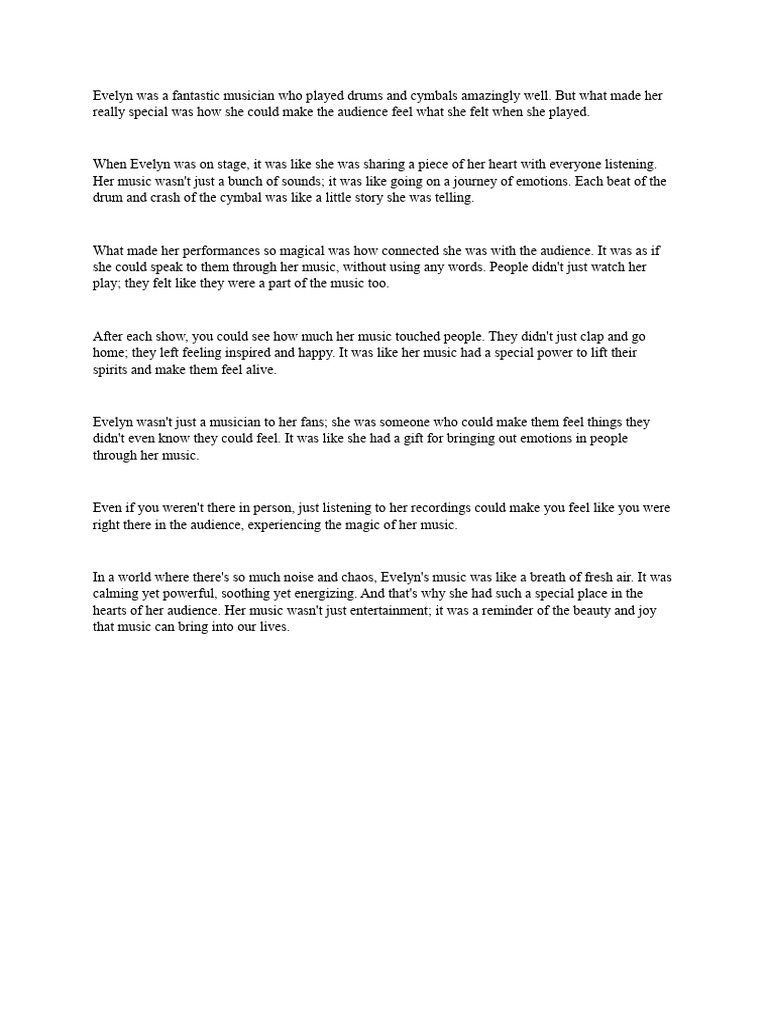 Evelyn Captivated Her Audience With Her Exceptional Musical Prowess | PDF