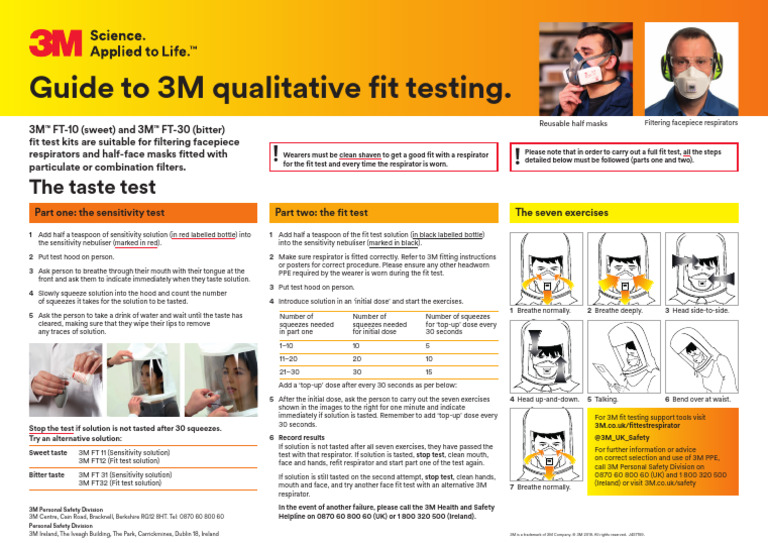 3M Fit Test Guide | Download Free PDF | Safety | Occupational Safety ...