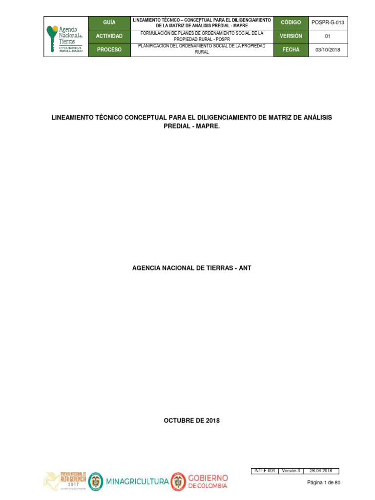 POSPR G 013 GUIA LINEAMIENTO TECNICO Â " CONCEPTUAL PARA EL ...