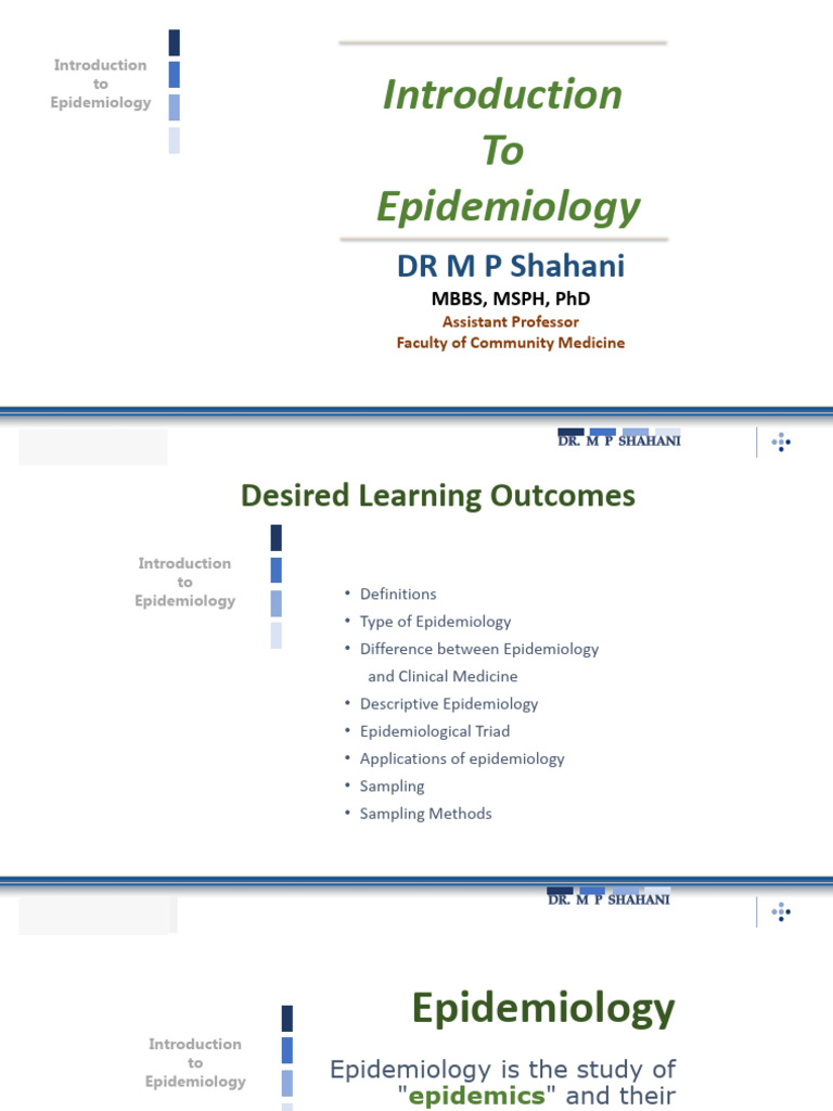 Introduction To Epidemiology 2024 May 2nd | PDF | Epidemiology ...
