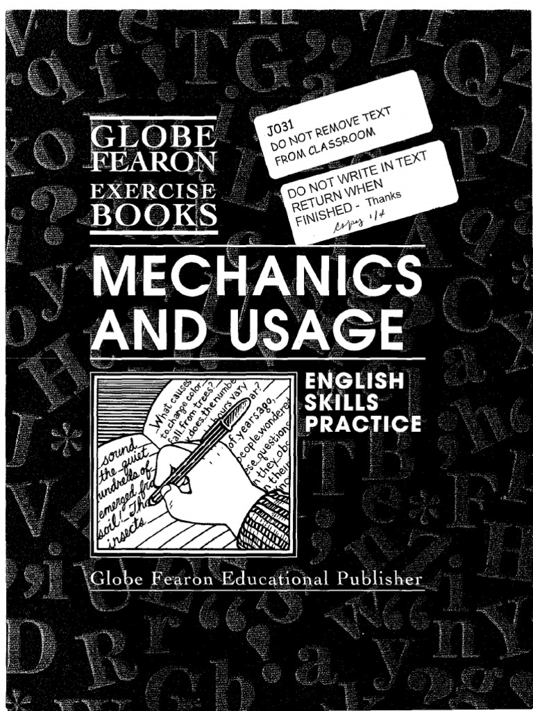 Globe Fearon Mechanics and Usage | PDF | Subject (Grammar) | Verb