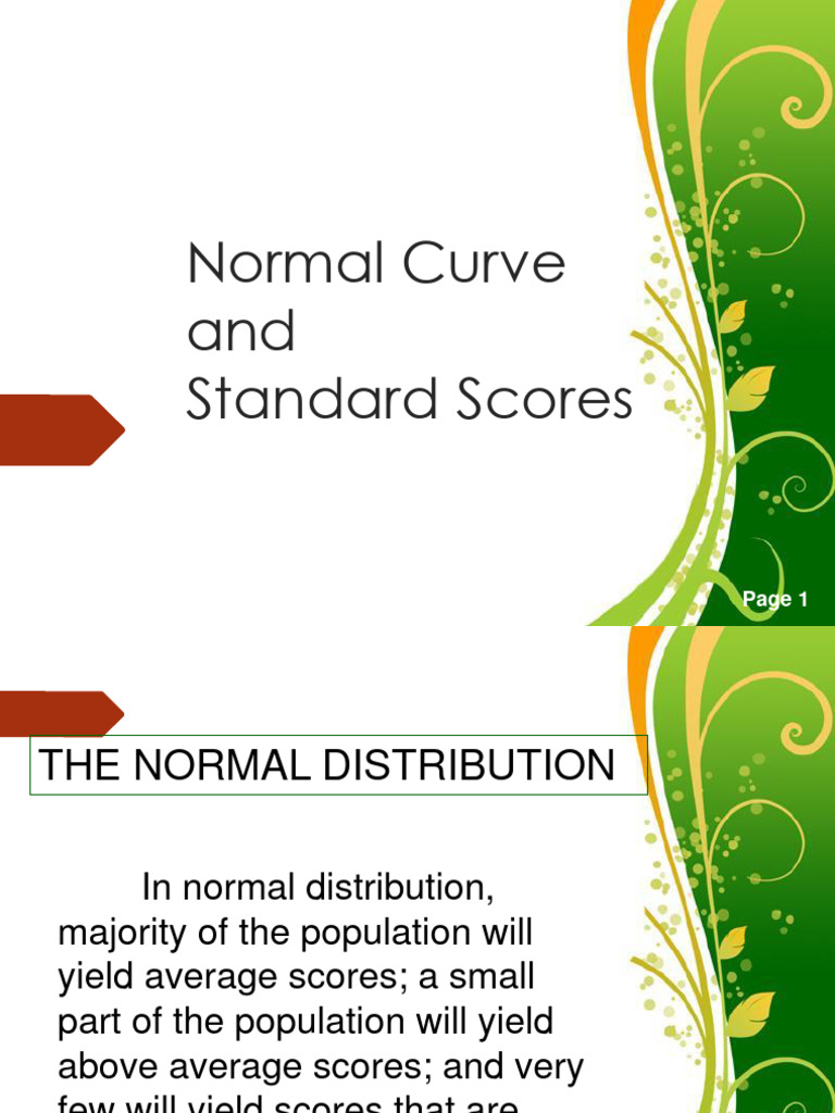 Normal Distribution | PDF | Standard Score | Normal Distribution
