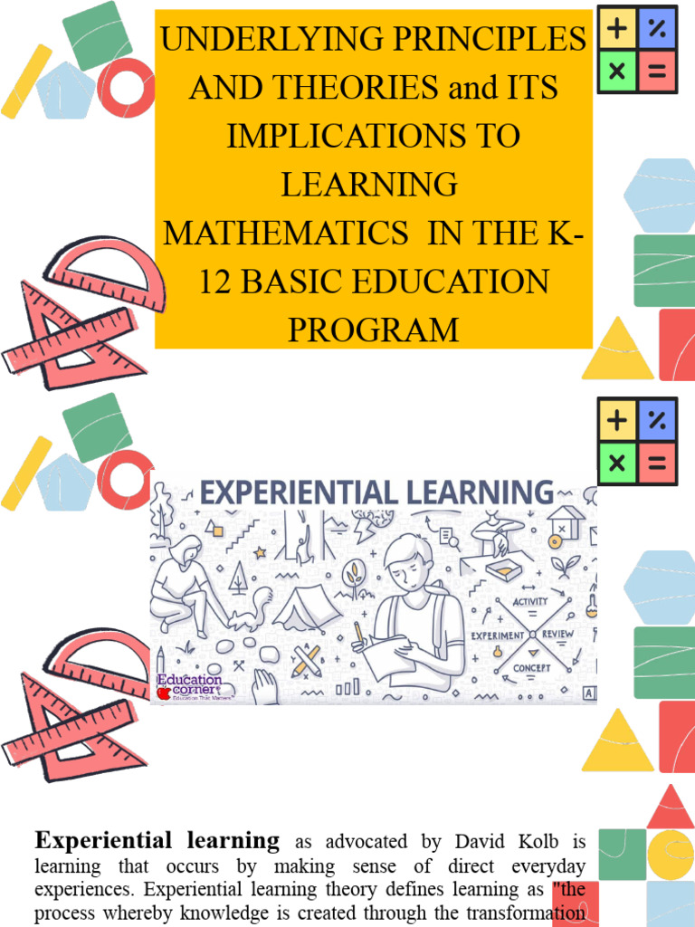 Theories and Principles in Teaching Math - Final | PDF | Constructivism ...
