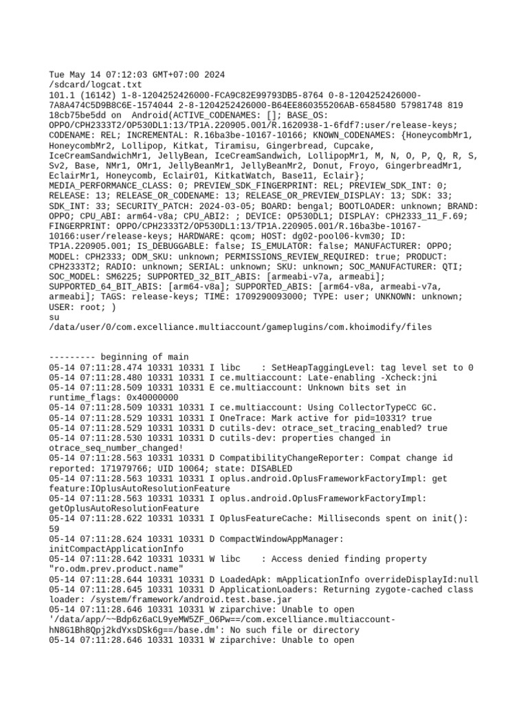 Logcat | PDF | Android (Operating System) | Operating System Families