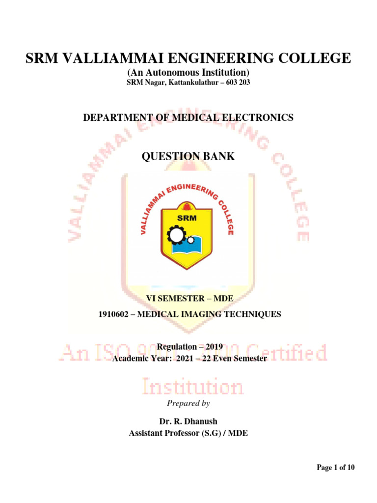 Medical Imaging Techniques Pdf Ct Scan Magnetic Resonance Imaging