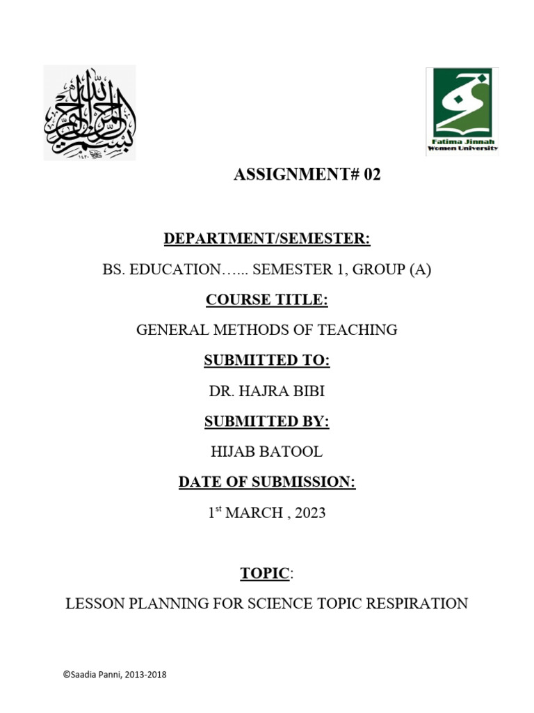 LESSON PLAN Template For Practicum | Download Free PDF | Respiratory ...