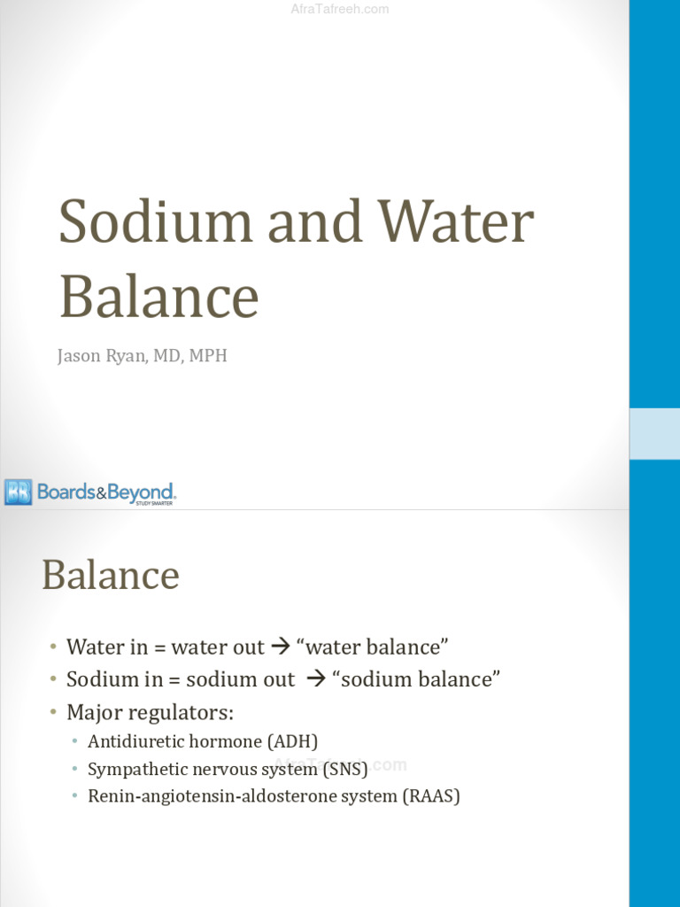 Sodium & Water Balance Explained | PDF | Clinical Medicine | Endocrine ...