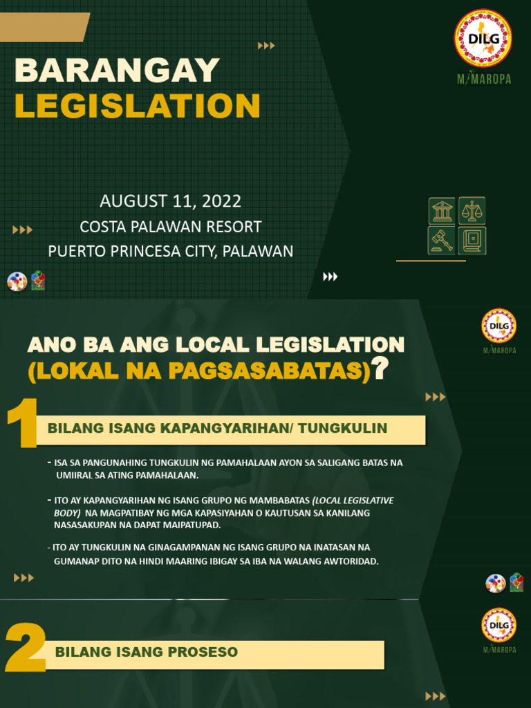 Barangay-Legislation-August 11 | PDF